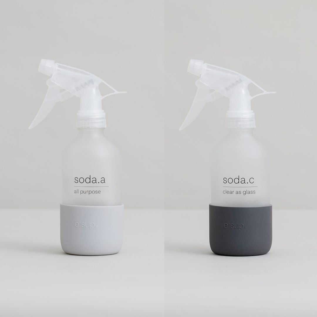 2 x Refillable Glass Spray Bottles - e.sup